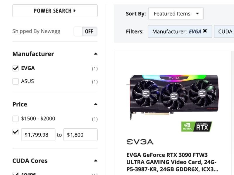 NewEgg Leaks Pricing for EVGA Custom GeForce RTX 3090 TechPlusGame